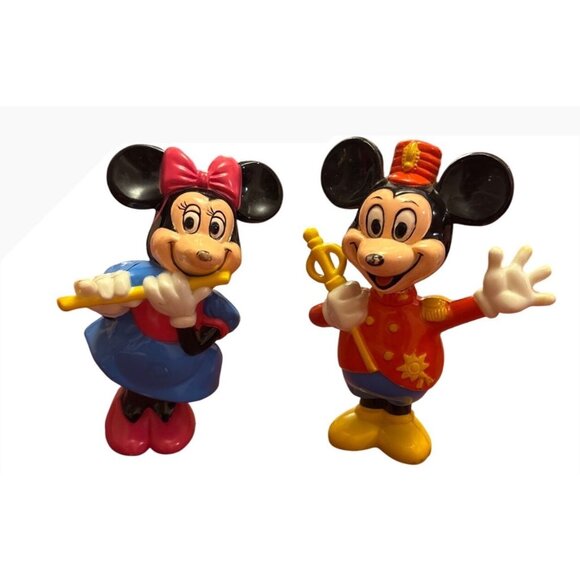 Holiday | Vintage 196s Mickey Minnie Mouse Figurines Marching Band ...